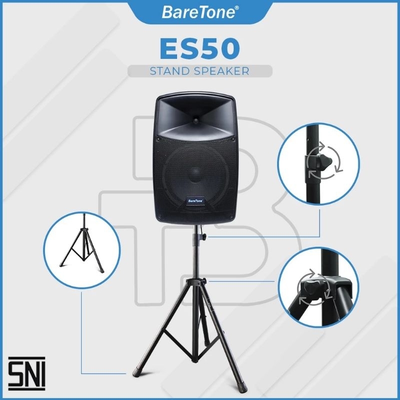 Jual STAND SPEAKER BARETONE TRIPOD BT-ES50 | Shopee Indonesia