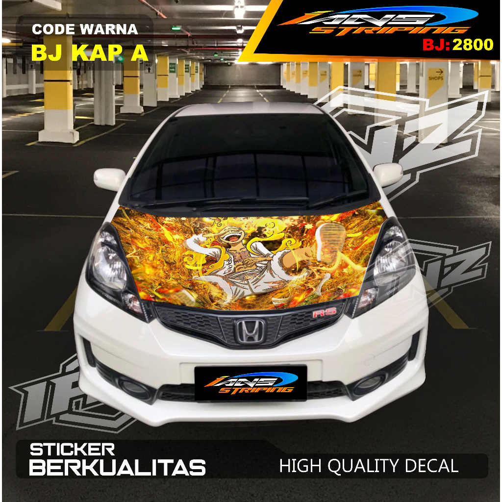 Jual BJ 2800- DECAL STIKER KAP MESIN MOBIL DEPAN SIAP PAKAI-STIKER ...