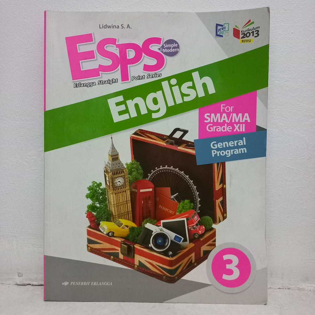 Jual Buku Paket ESPS English Kelas 12 General Program Penerbit Erlangga / Cetak Bahasa Inggris ...