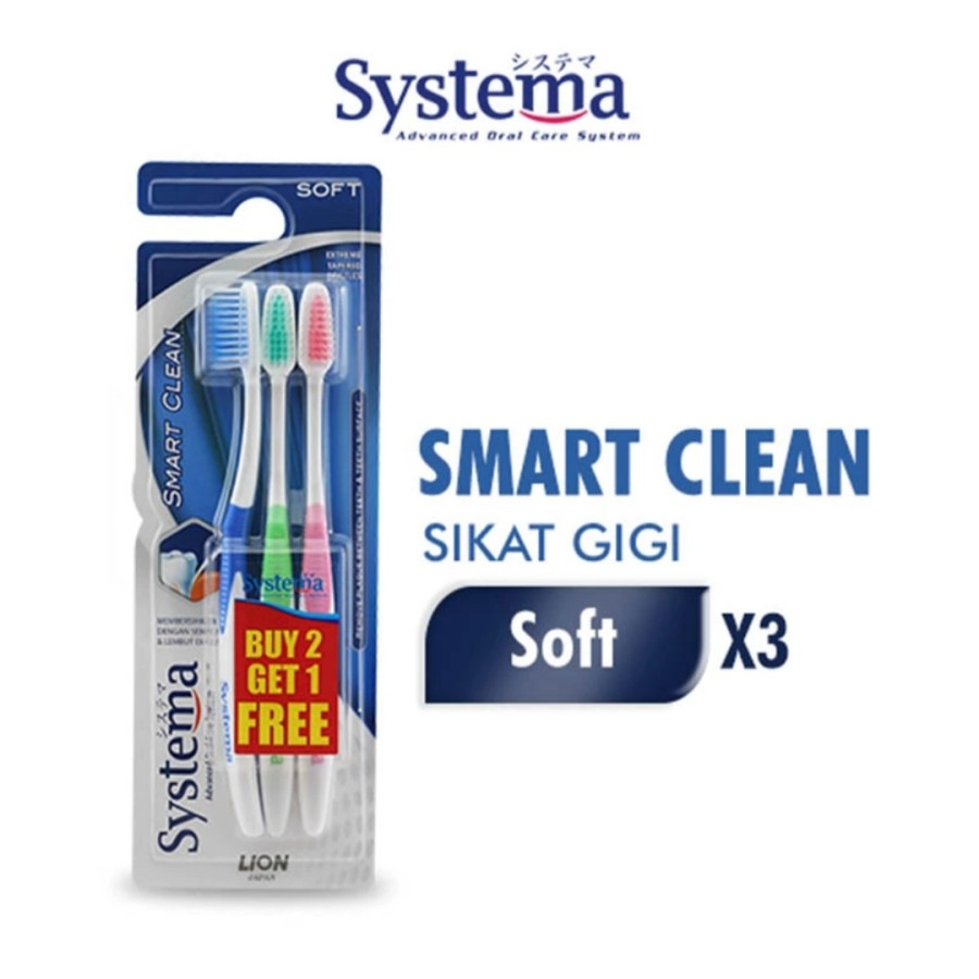 Jual Systema Sikat Gigi Smart Clean Soft Isi 3 Pcs | Shopee Indonesia