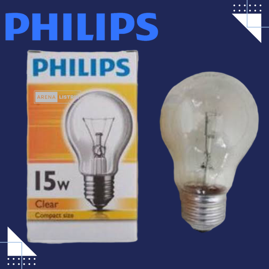 Jual Bohlam Lampu Pijar Philips Classic 15W 15Watt 15 Watt 15 W Clear ...