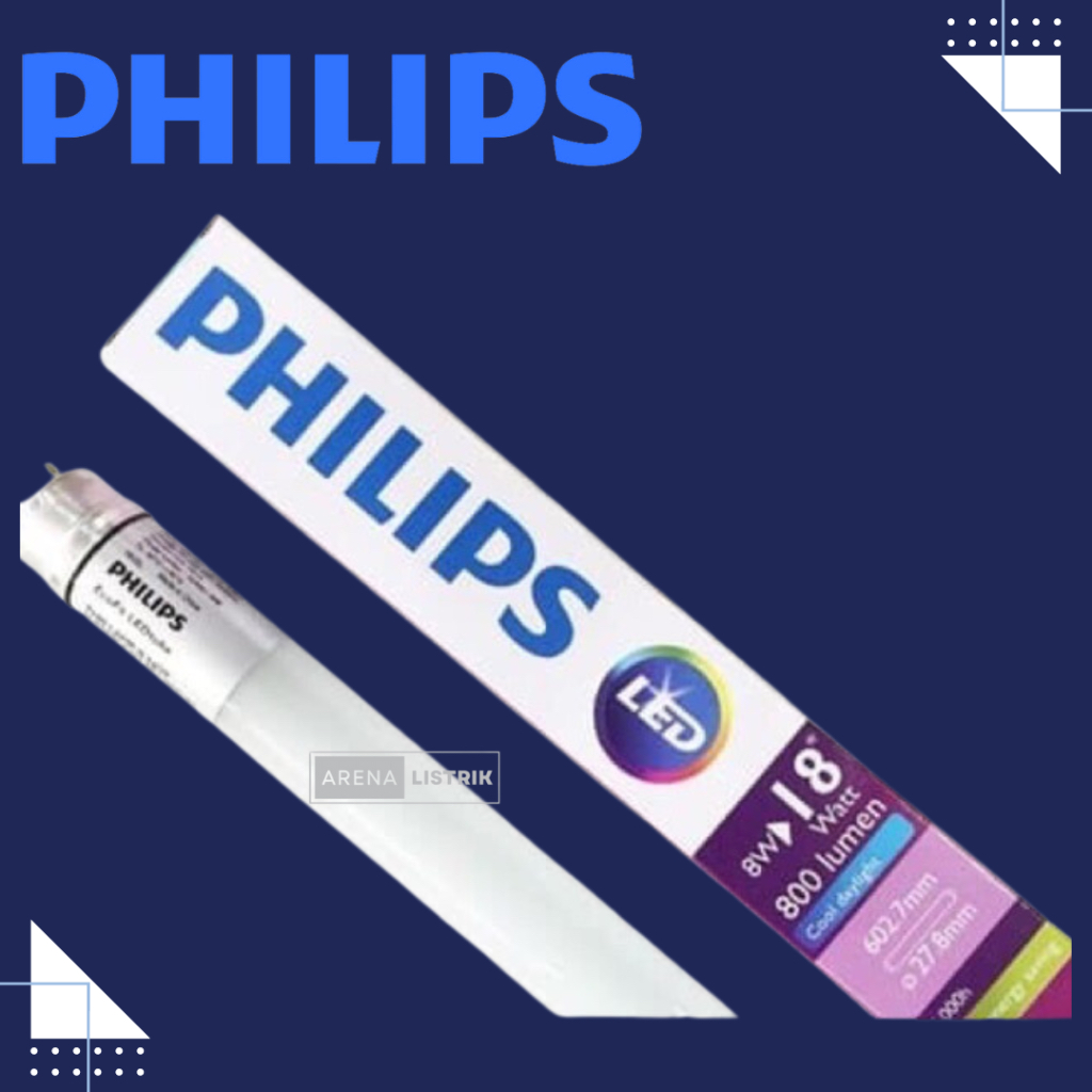 Jual Lampu TL Neon Philips Tube Ecofit 600mm 8w 765 T8 TL Led 8Watt 8 Watt Cahaya Putih | Shopee ...