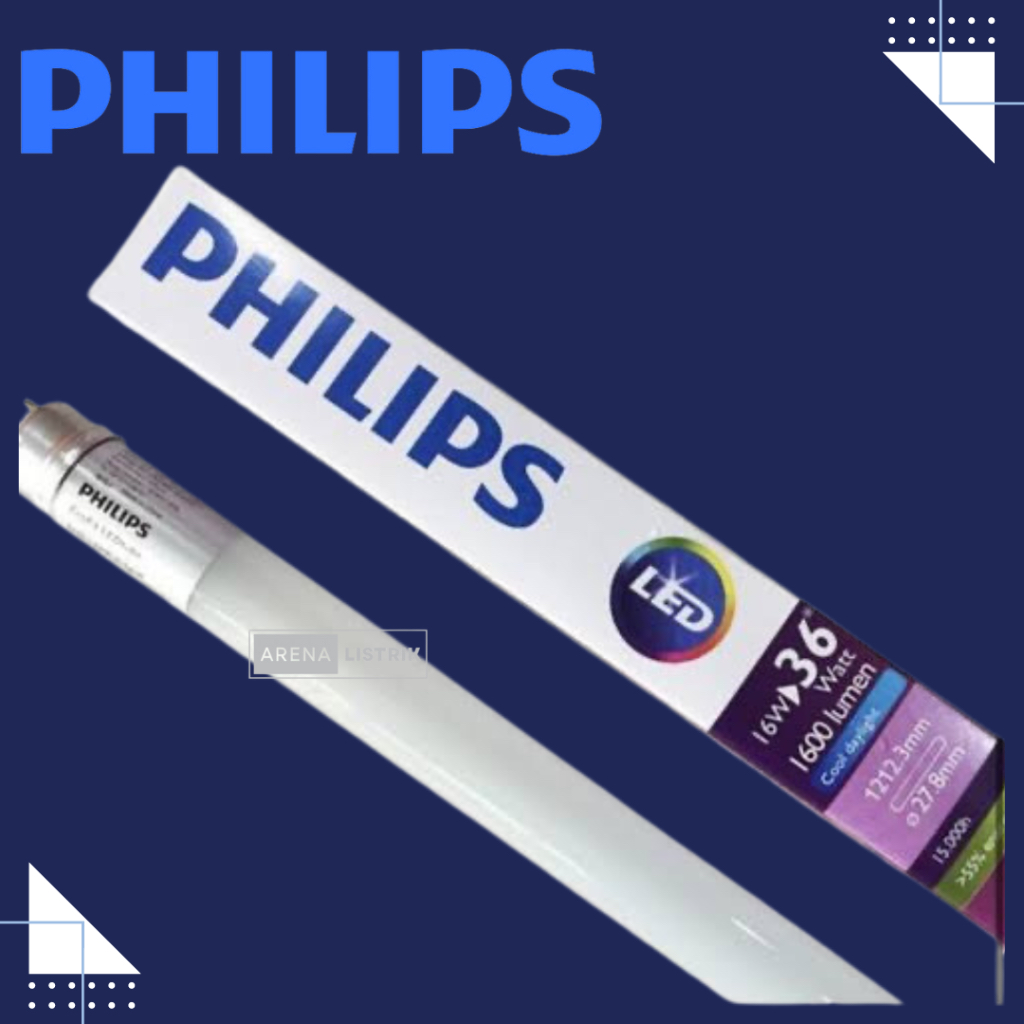 Jual Lampu TL Neon Philips Tube Ecofit 120CM 16w 765 T8 TL Led 16Watt 16 Watt Cahaya Kuning ...