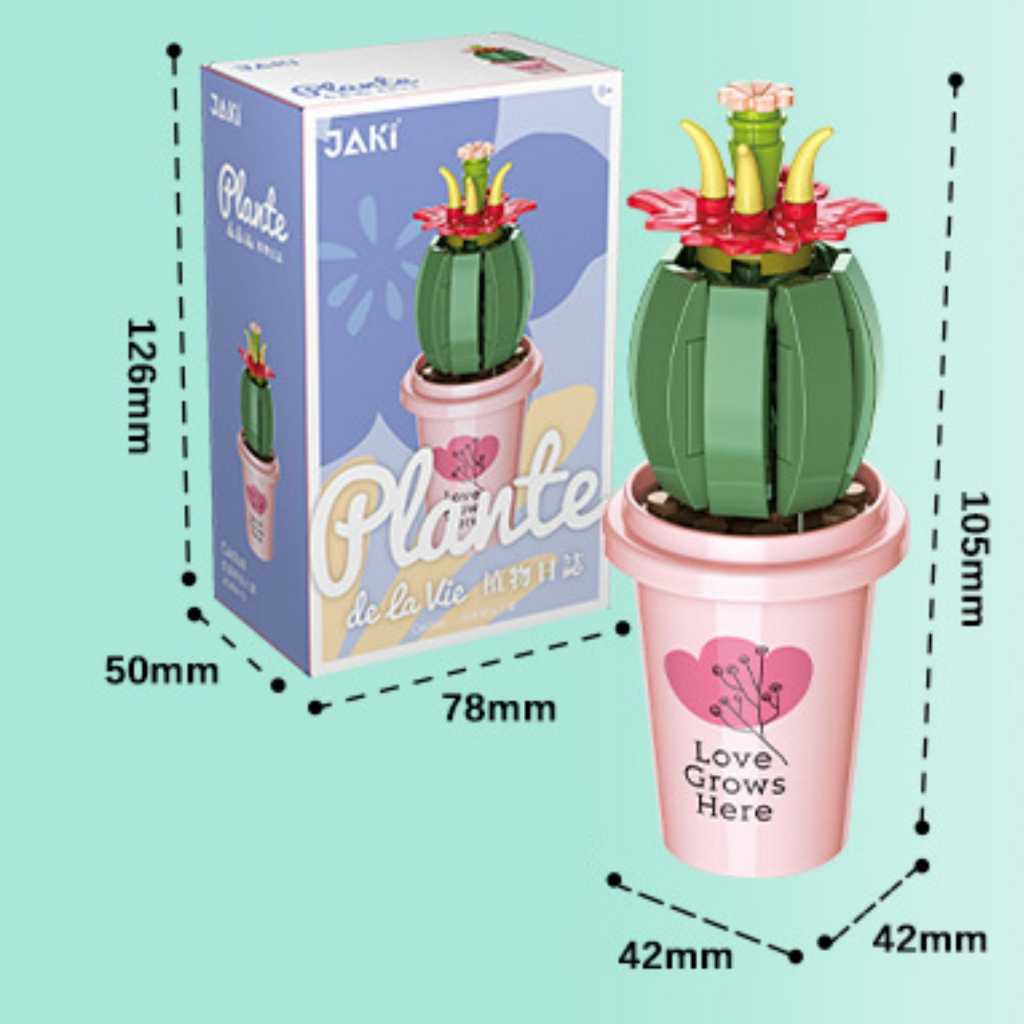 Jual Blok Susun Pot Bunga Buket Simulasi DIY Partikel Mini Mainan ...