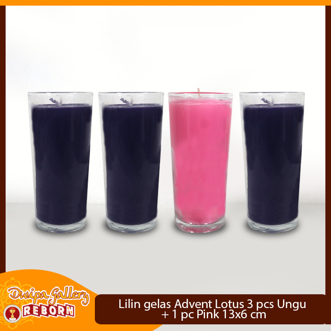 Jual Lilin Gelas Doa Rohani Advent Adven Ungu Pink Lilin Natal | Shopee ...