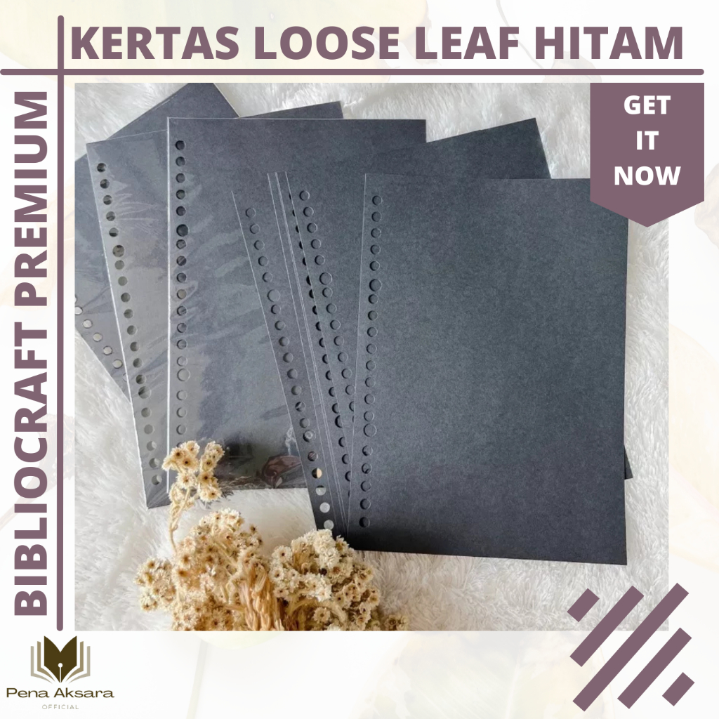 Jual Kertas Isi Binder Loose Leaf Hitam Premium Ukuran A5 B5 A4 | Shopee Indonesia