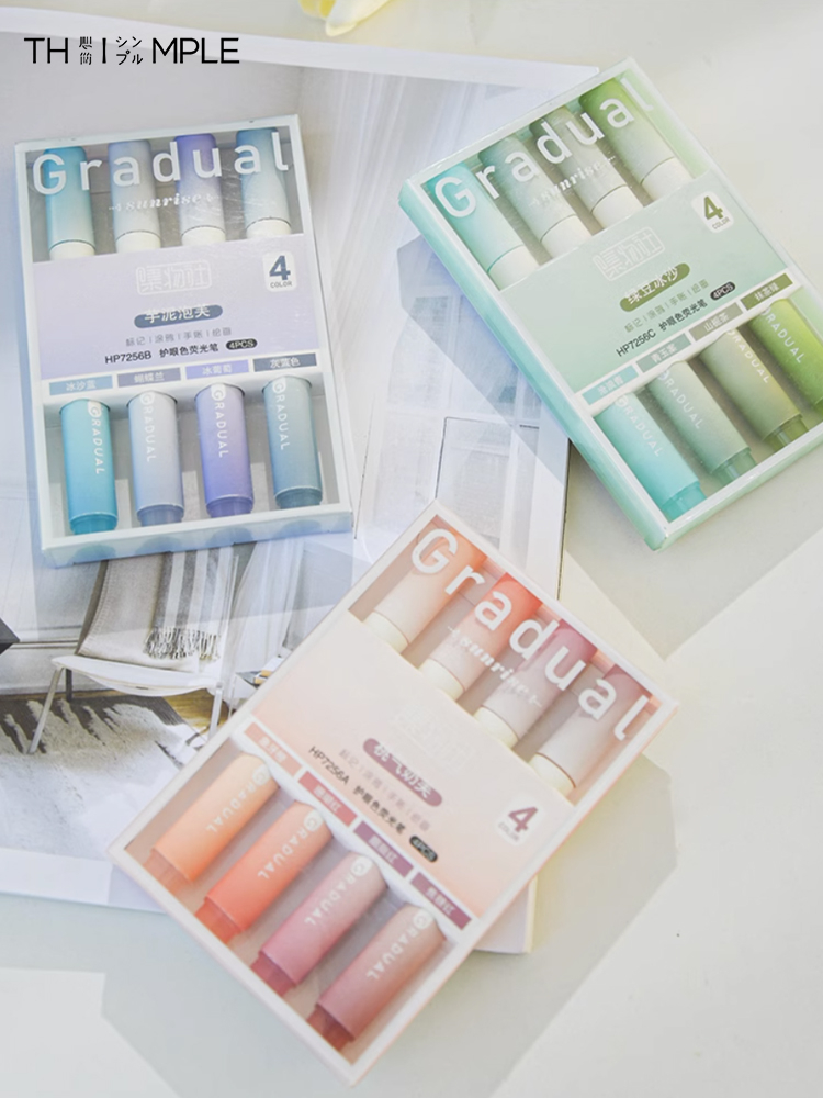 Jual Stabilo Set/Stabilo Pastel/Highlighter ujung 4 warna 4pcs/pak ...