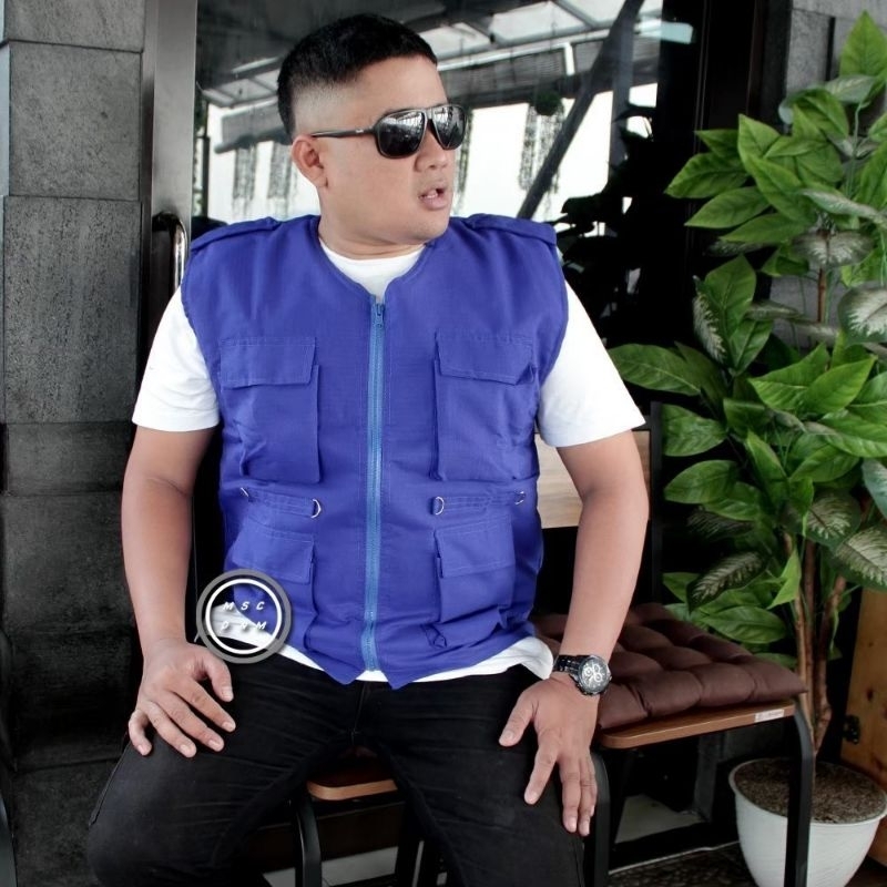 Jual Rompi Lapangan Model Cargo Multifungsi Vest Outdoor Warna Biru ...