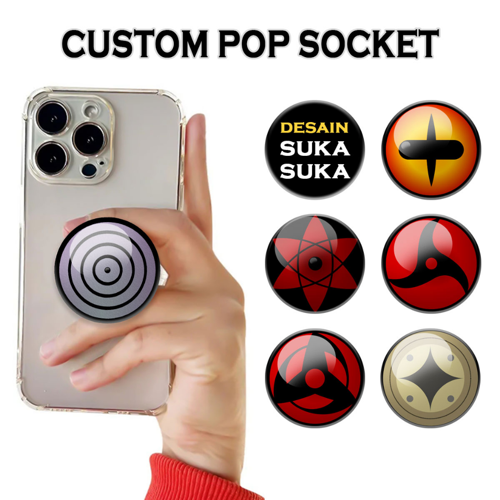 Jual Pop Socket Custom Suka-Suka Naruto Dojutsu | Shopee Indonesia
