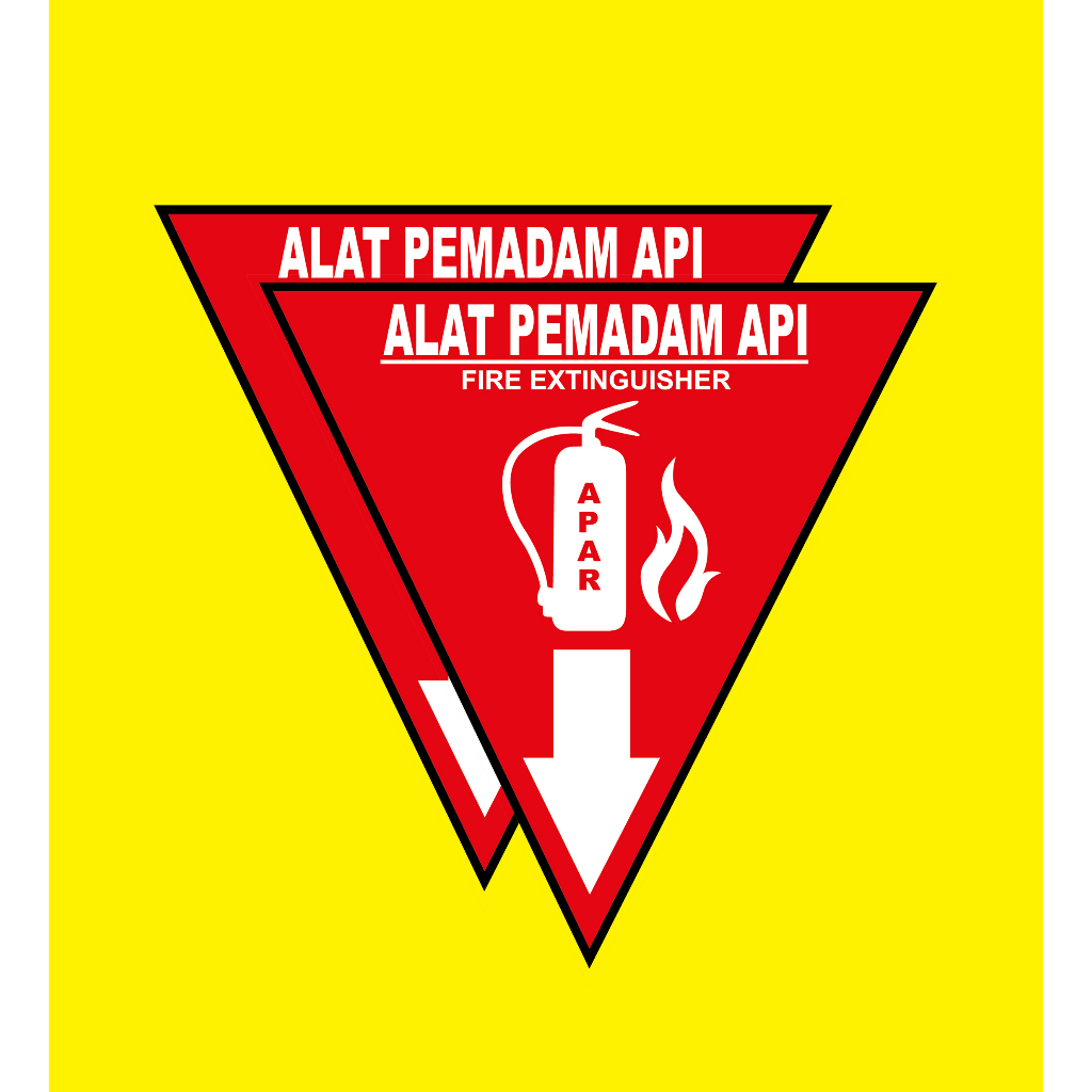 Jual SIGN STIKER SAFETY RAMBU K3 APAR Label Sticker Segitiga Uk. 30 x ...