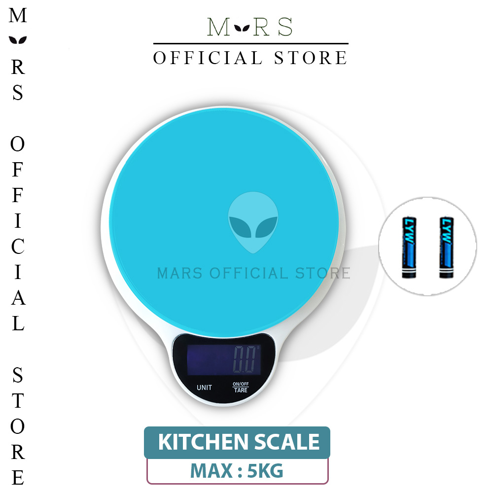 Jual Timbangan Digital LED 5 KG Bulat Mini Meja Electronic Kitchen ...