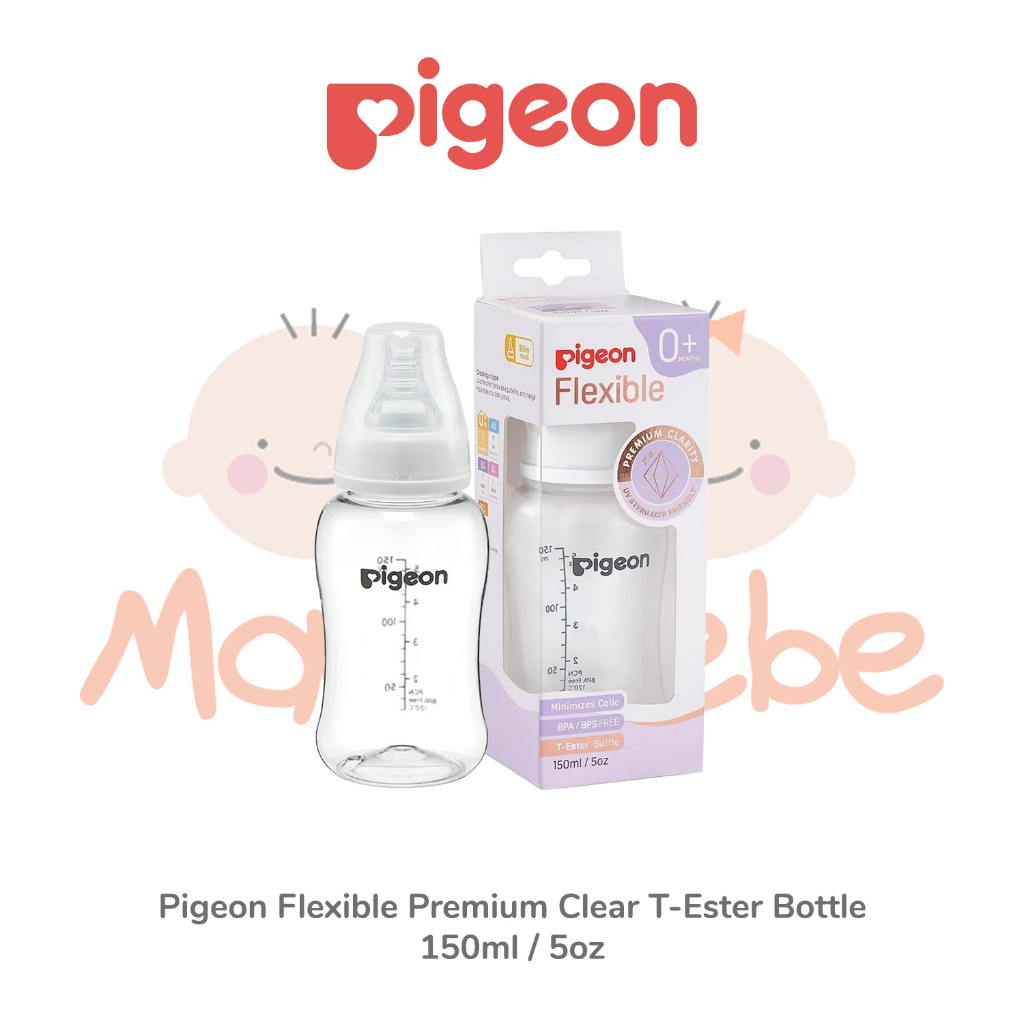 Jual Pigeon Flexible Streamline Premium Clear T-Ester Bottle Botol Susu 150ml | Shopee Indonesia
