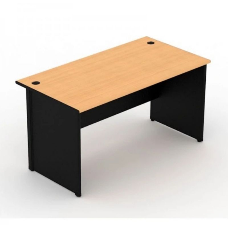 Jual Meja kerja meja kantor UNO tanpa laci warna beech | Shopee Indonesia