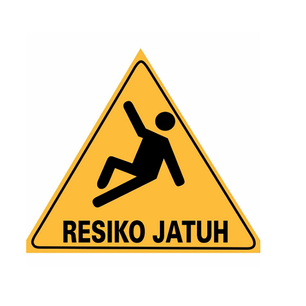 Jual STIKER VINYL RESIKO JATUH Uk. 15 x 15 SIGN RAMBU K3 | Shopee Indonesia