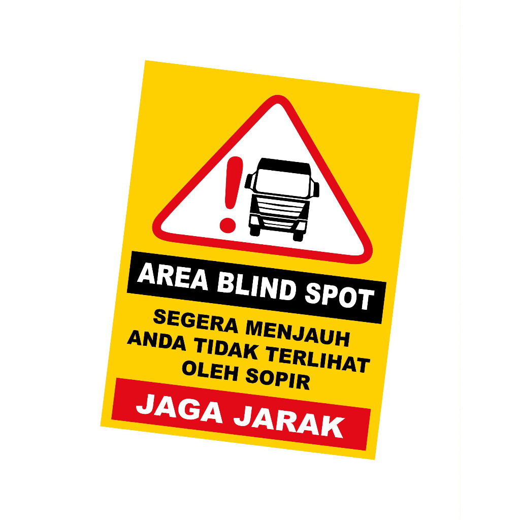 Jual STICKER BLIND SPOT PADA BAK/BOX TRUK BARANG UK. 23 X 30 CM ...