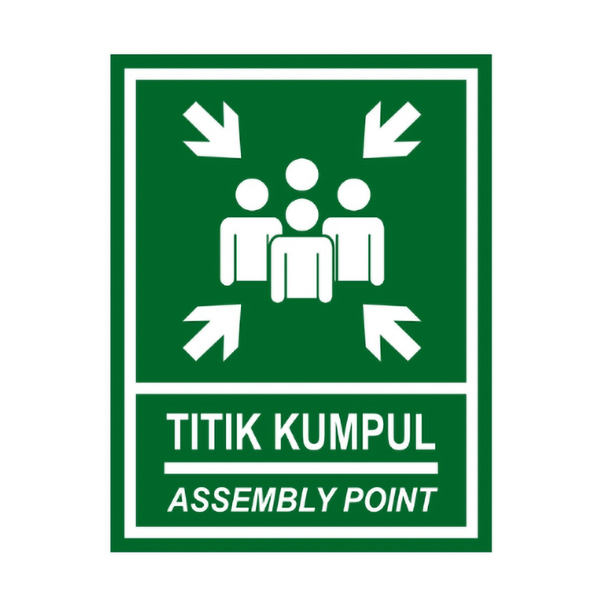 Jual STIKER SIGN TITIK KUMPUL ASSEMBLY POINT STICKER LABEL K3 RAMBU ...