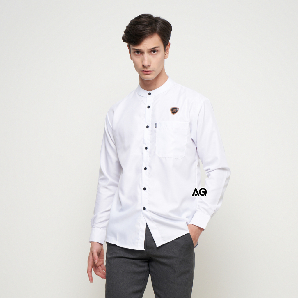 Jual Baju Koko Pria Al-Qorni kemko polos kalep | Shopee Indonesia