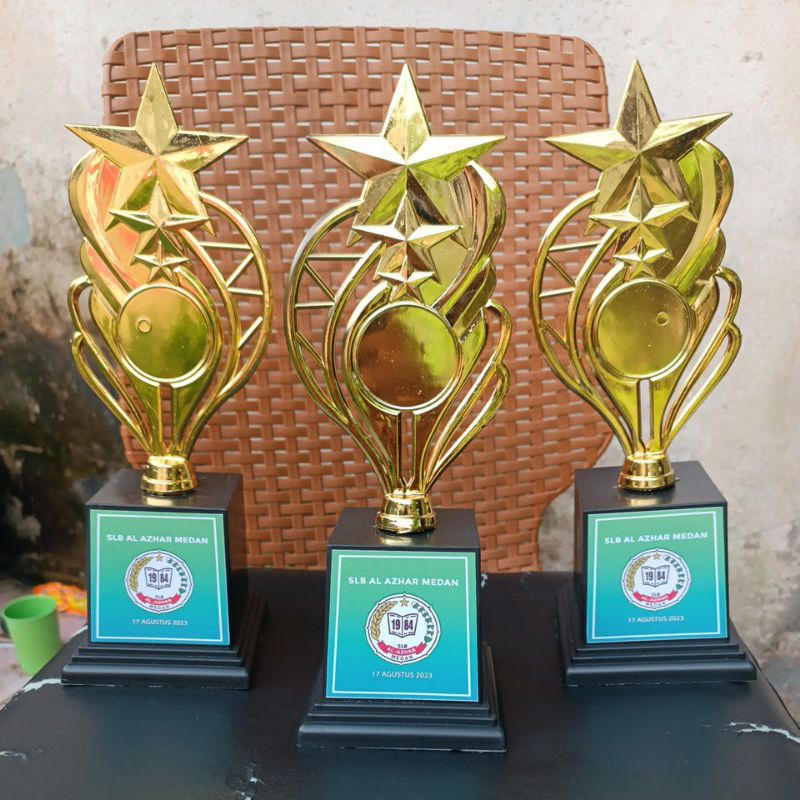 Jual Piala Trophy Custom Bisa Tambah Logo/Gambar Sendiri Murah Medan ...