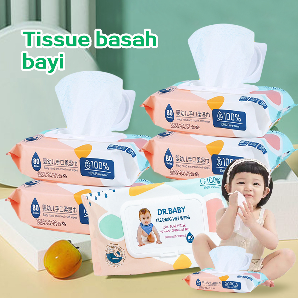 Jual IDOON Tissue Basah bayi untuk tangan dan mulut 80 sheets pure ...