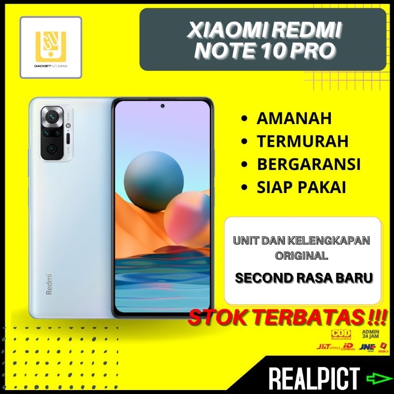 Jual XIAOMI REDMI NOTE 10 PRO Ram 6/128 8/128 Second Bekas Mulus ...