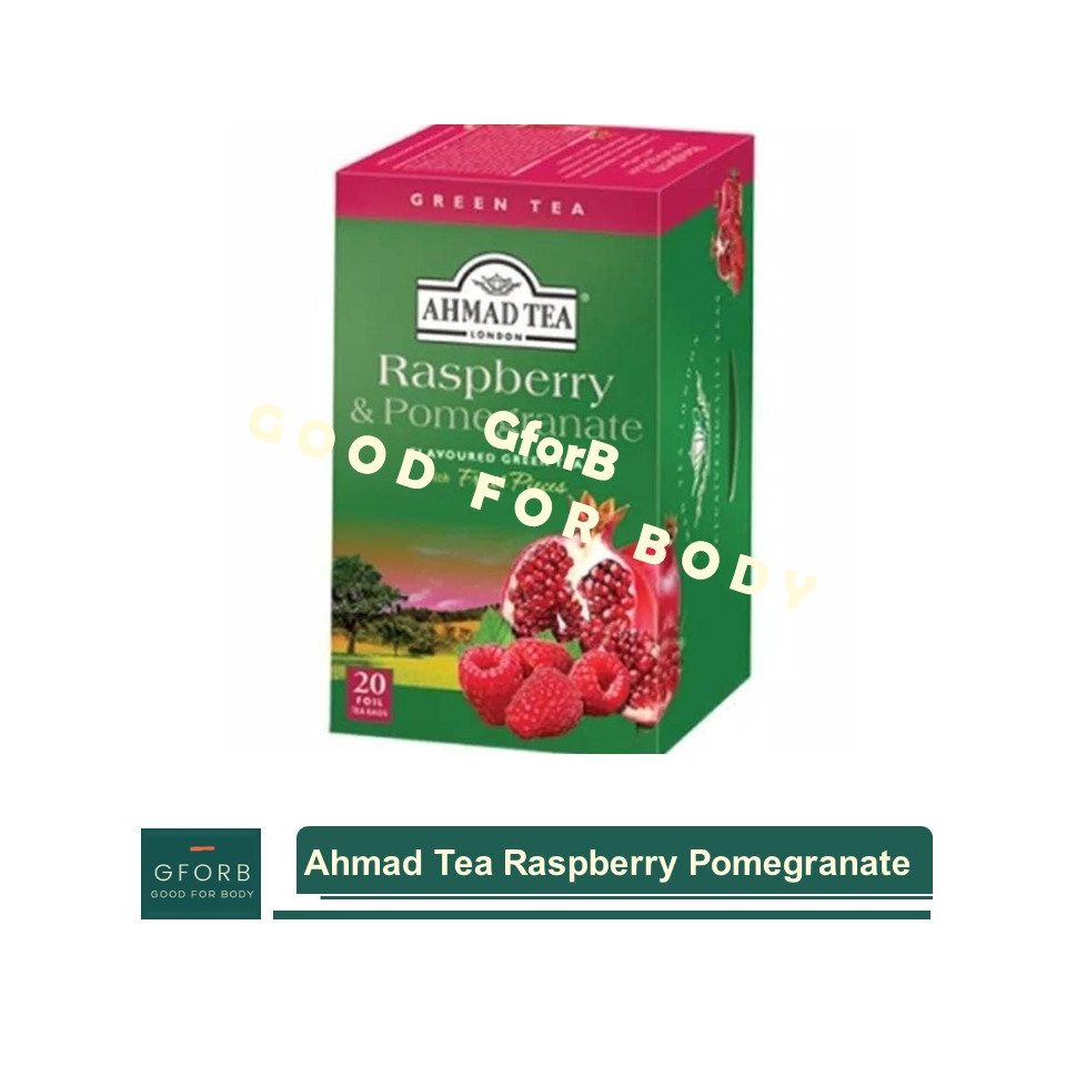 Jual SACHET Raspberry pomegranate Green Tea Ahmad Tea London Teh Hijau ...