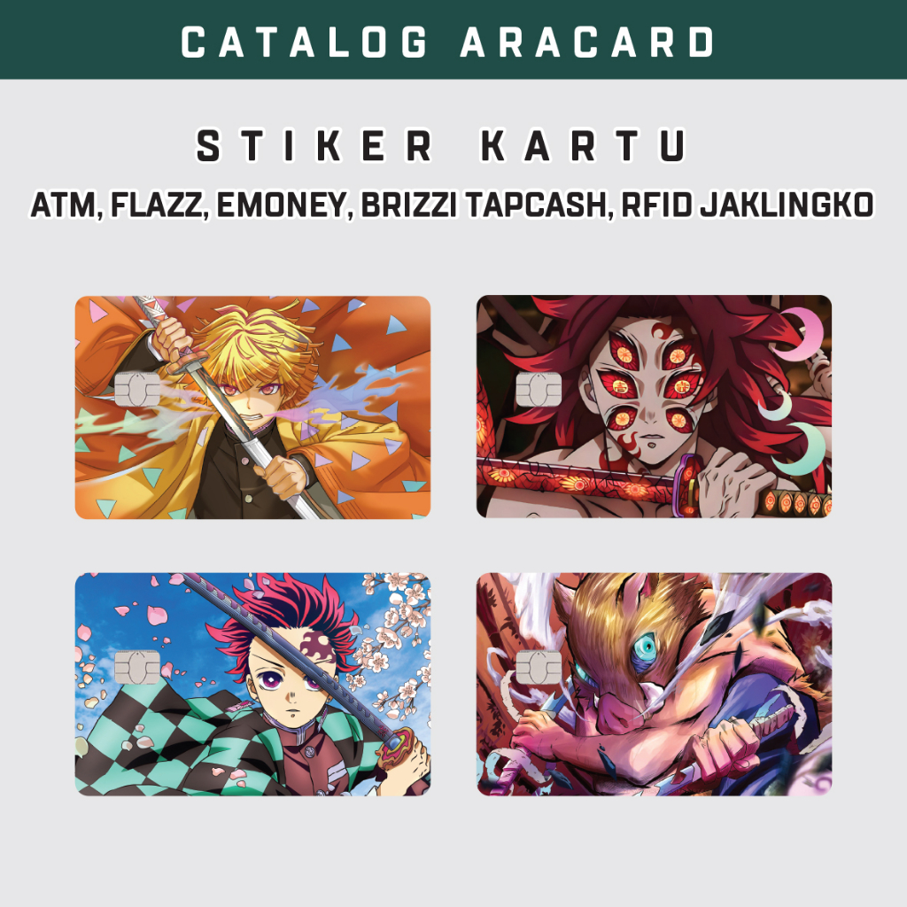 Jual Stiker Sticker Kartu Atm Garskin Skin Card Atm - DEMON SLAYER ...