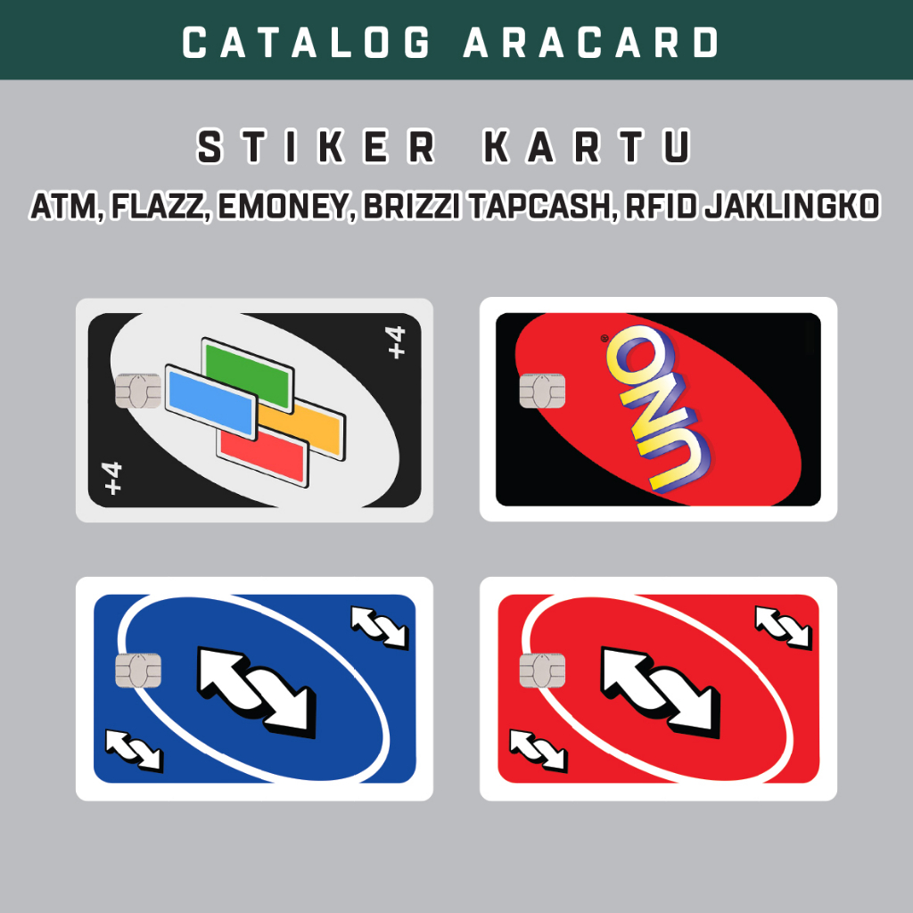 Jual Stiker Sticker Kartu Atm Garskin Skin Card Atm - UNO + Laminating Glosy Stiker Kartu Atm ...