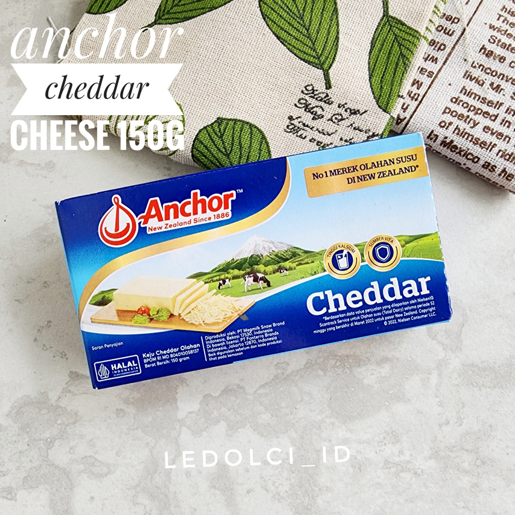 Jual ANCHOR CHEDDAR CHEESE 150 GRAM | KEJU CHEDDAR ANCHOR 150 GRAM ...