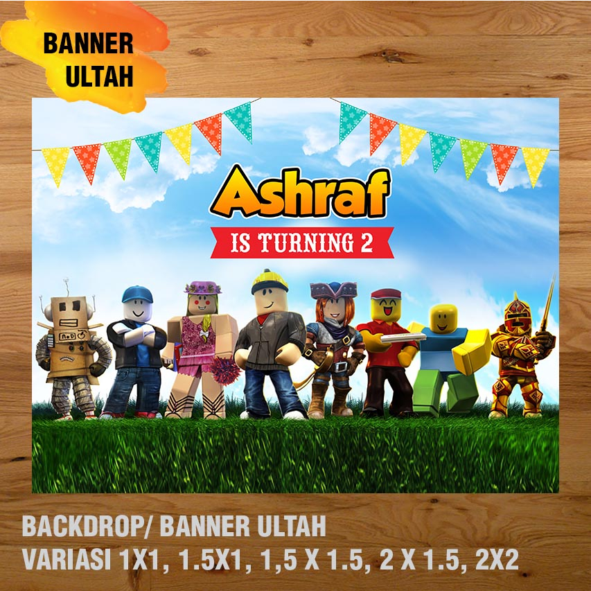 Jual ROBLOX BANNER/ BACKDROP/ SPANDUK ULANG TAHUN UL-TAH | Shopee Indonesia