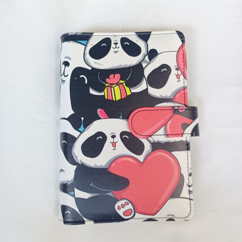 Jual Binder Kulit Motif Panda A6 6 Lubang Binder Keuangan Binder ...