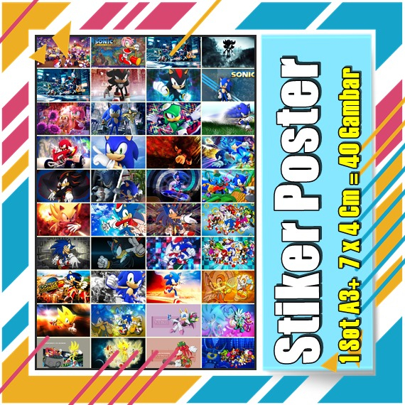 Jual Stiker Poster Set Ukuran 4x7 Cm 40 Karton kartun acar tv anak kids pokemon smurf pow patrol ...