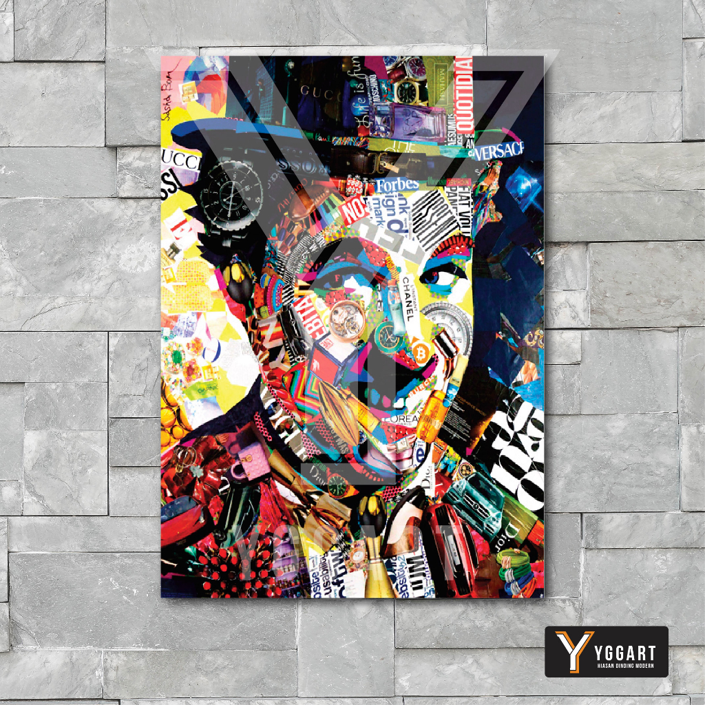 Jual Poster Kayu ABSTRAK POP ART tokoh Dekorasi Kamar 20 x 30 CM ...
