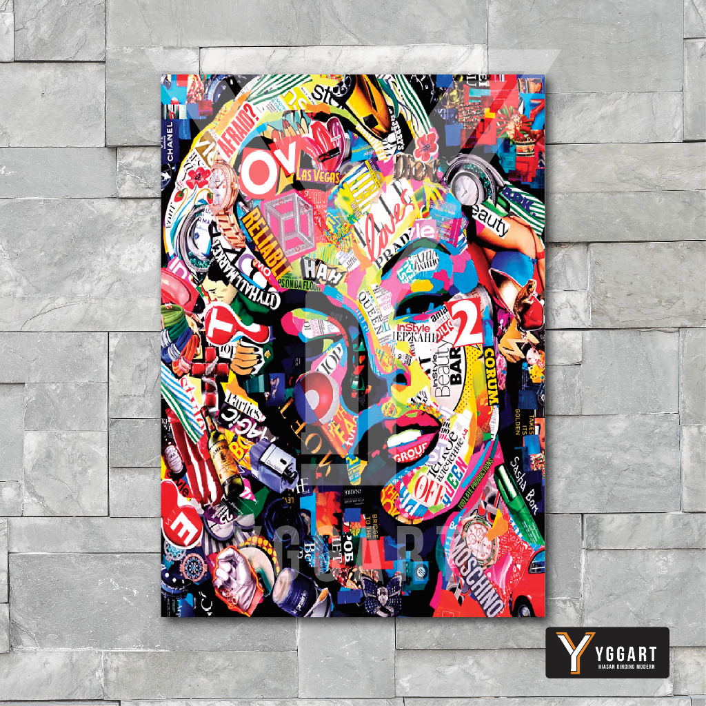 Jual Poster Kayu ABSTRAK POP ART tokoh Dekorasi Kamar 20 x 30 CM ...