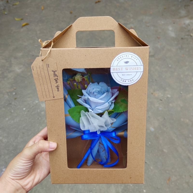 Jual Gift flower box | kado buket bunga box | hadiah simple bouquet ...