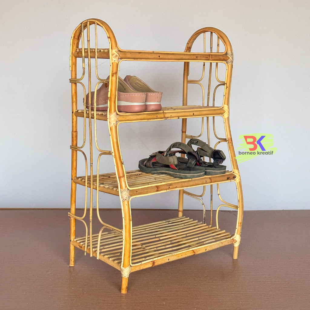 Jual Rak Sepatu Rotan / Rak Sandal Rotan / Rak Kain Rotan | Shopee ...