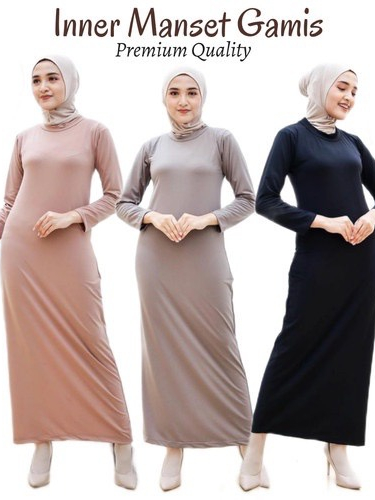 Jual Gamis Manset Wanita Lengan Panjang Spandek Soft / Inner Dress ...