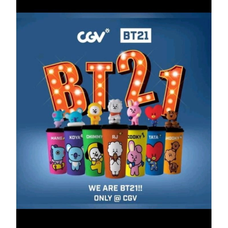 Jual Tumbler BTS BT21 ( Satuan ) CGV Limited edition Official Merchandise ( COOKY ) | Shopee ...