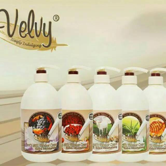 Jual Velvy Goat Milk Shower Cream - Botol 1000ml (Kemasan BARU ...