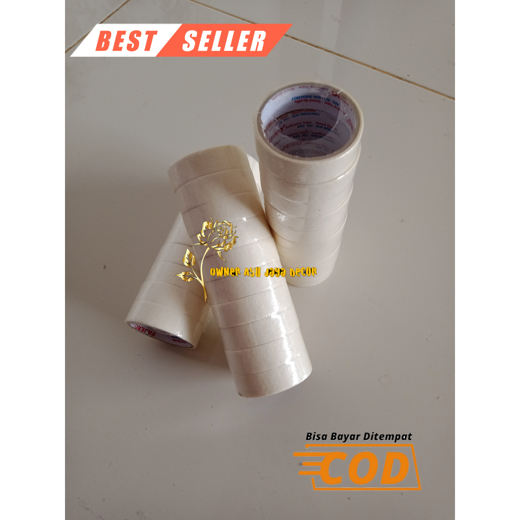 Jual ISOLASI KERTAS SATU SLOP ISI 10 PCS 3/4 INCHI | Shopee Indonesia