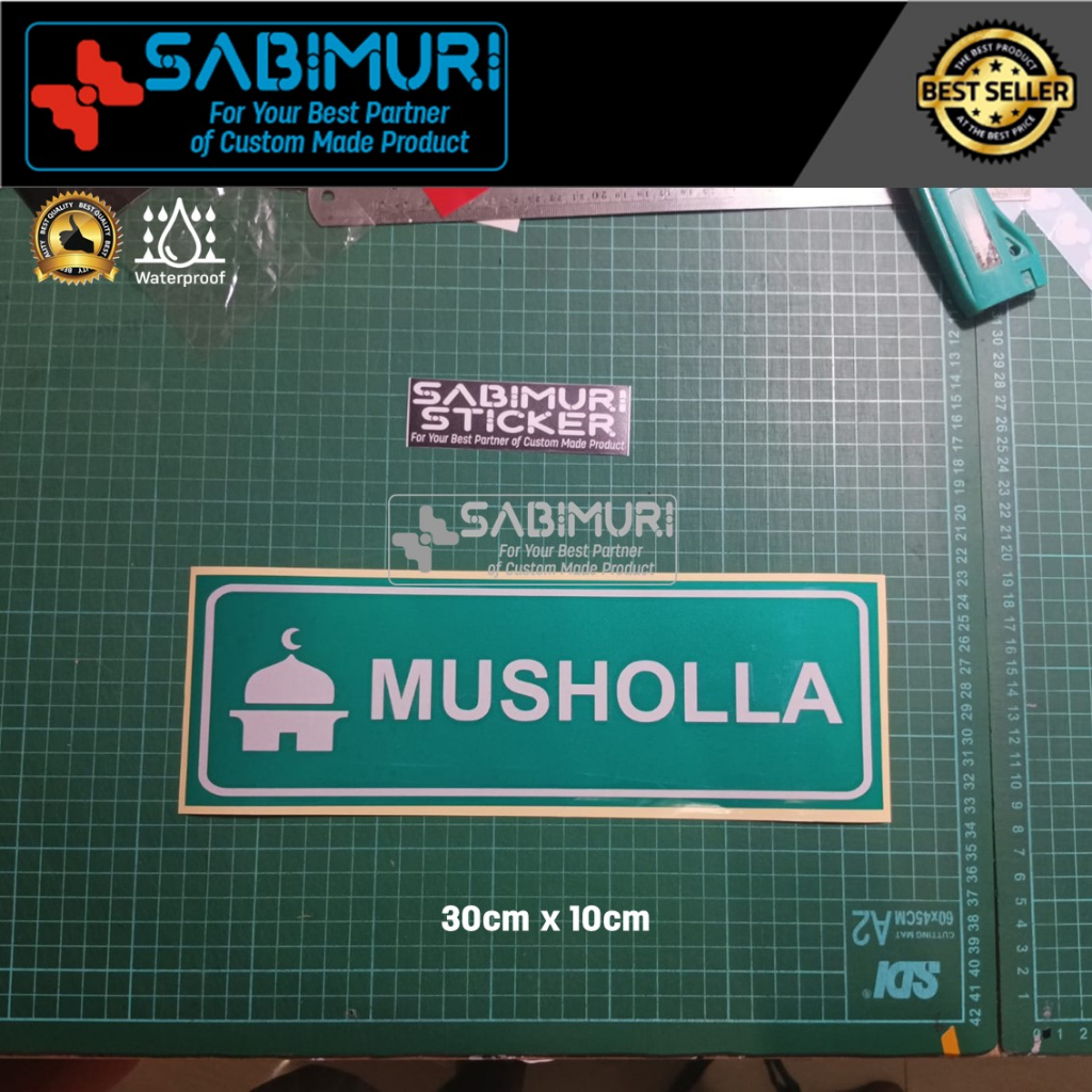 Jual Cutting Sticker Sign Board Mushola 30cm x 10cm | Shopee Indonesia