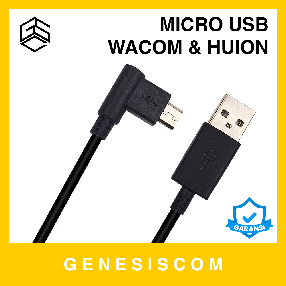 Jual Kabel Micro USB for WACOM INTUOS & HUION Data Cable L Shape Charge ...