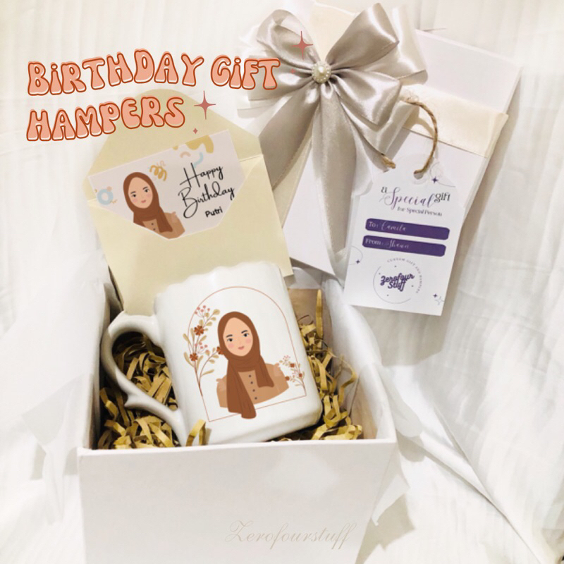 Jual GIFT SET HAMPERS (S) MUG INISIAL NAMA / HAMPERS EKSKLUSIF BIRTHDAY ...