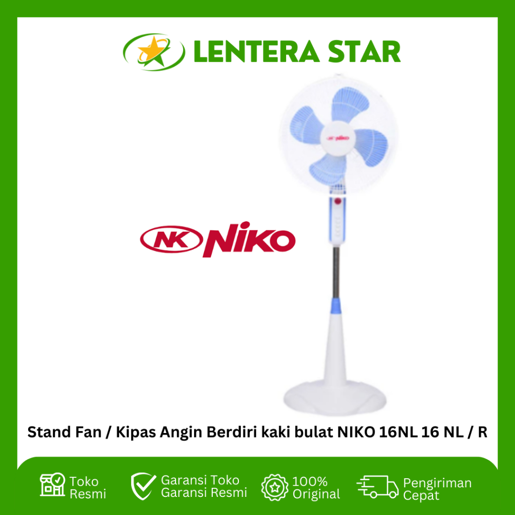Jual Standfan Stand Fan / Kipas Angin Berdiri Kaki Bulat 16" Inch Niko ...