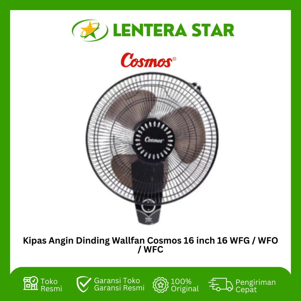 Jual Kipas Angin Dinding / Wall Fan 16" Inch Cosmos 16 WFO / WFC / WFW ...
