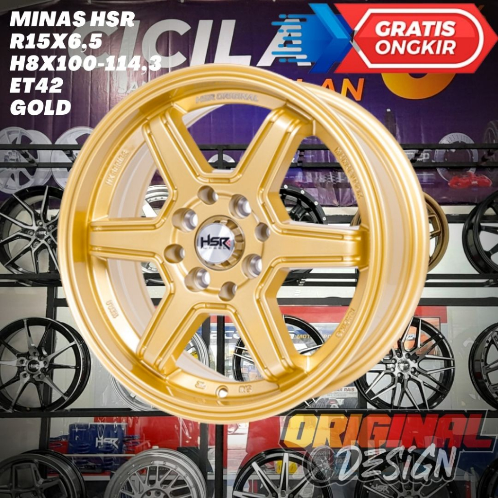 Jual Velg Mobil Yaris , Raize , Wuling Air EV , HSR MINAS Ring 15 R15 GOLD | Shopee Indonesia