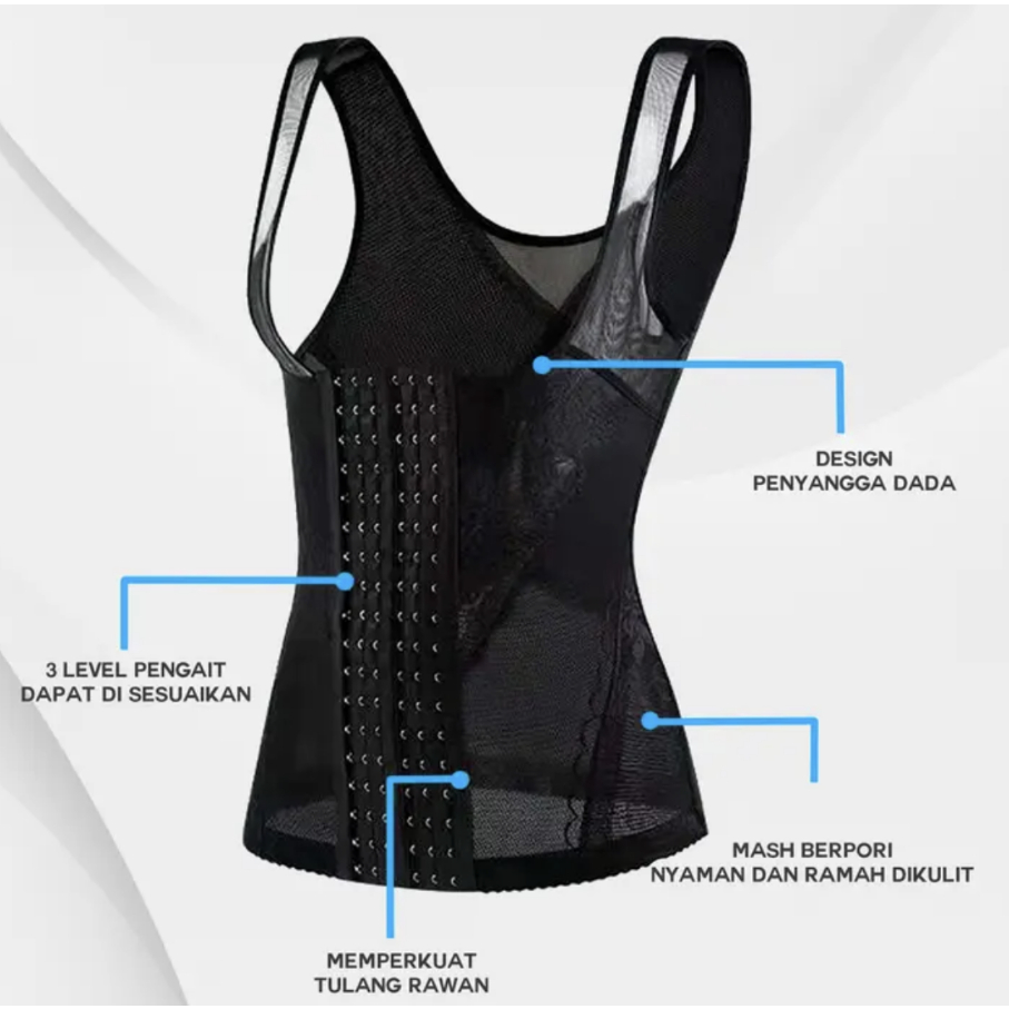 Jual Korset Pelangsing Tubuh Long Torso 3 kaitan dan 18 kaitan Bawah ...