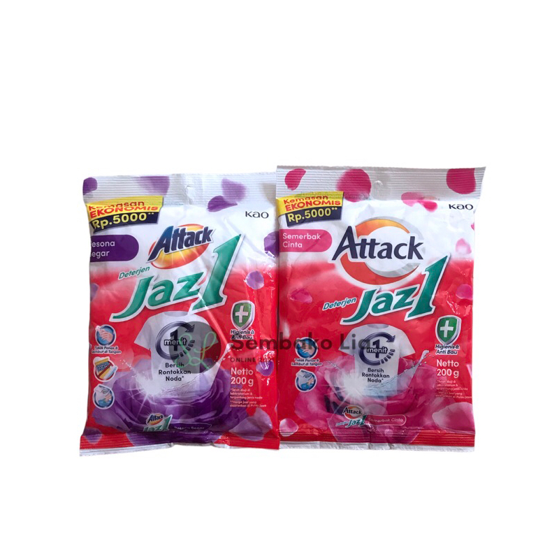 Jual Attack Jaz 1 Deterjen Jas One 200gr Kemasan Extra Jumbo Ekonomis ...