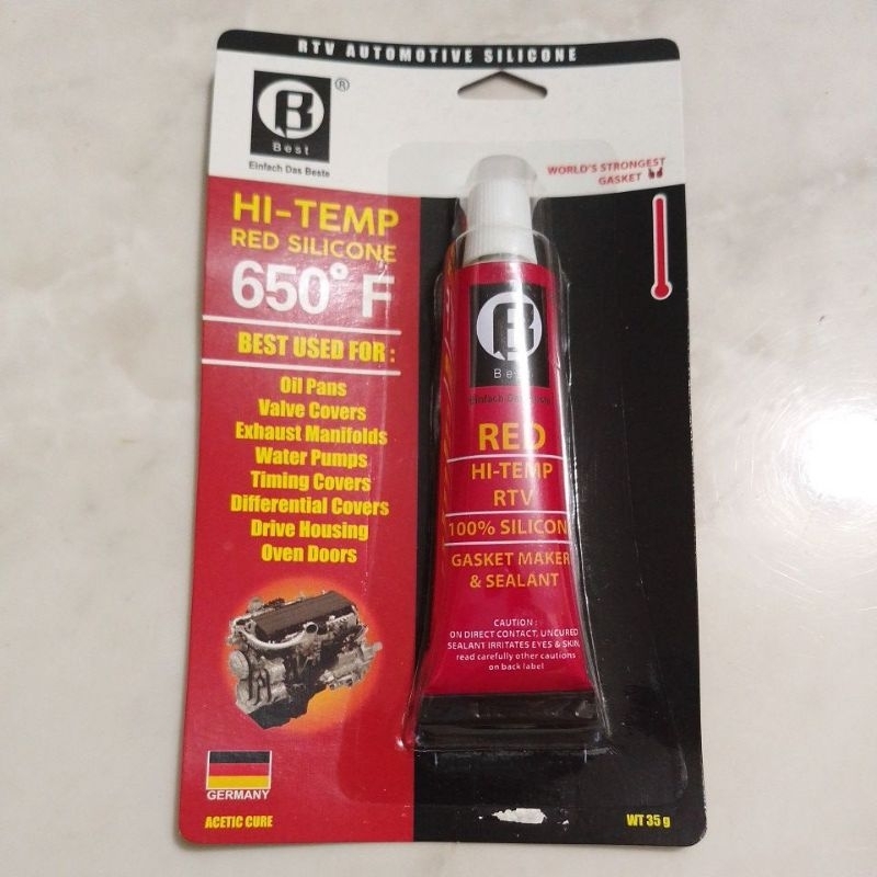 Jual Lem red silicone BEST 35 gr. Lem besi kaca keramik kayu plastik ...