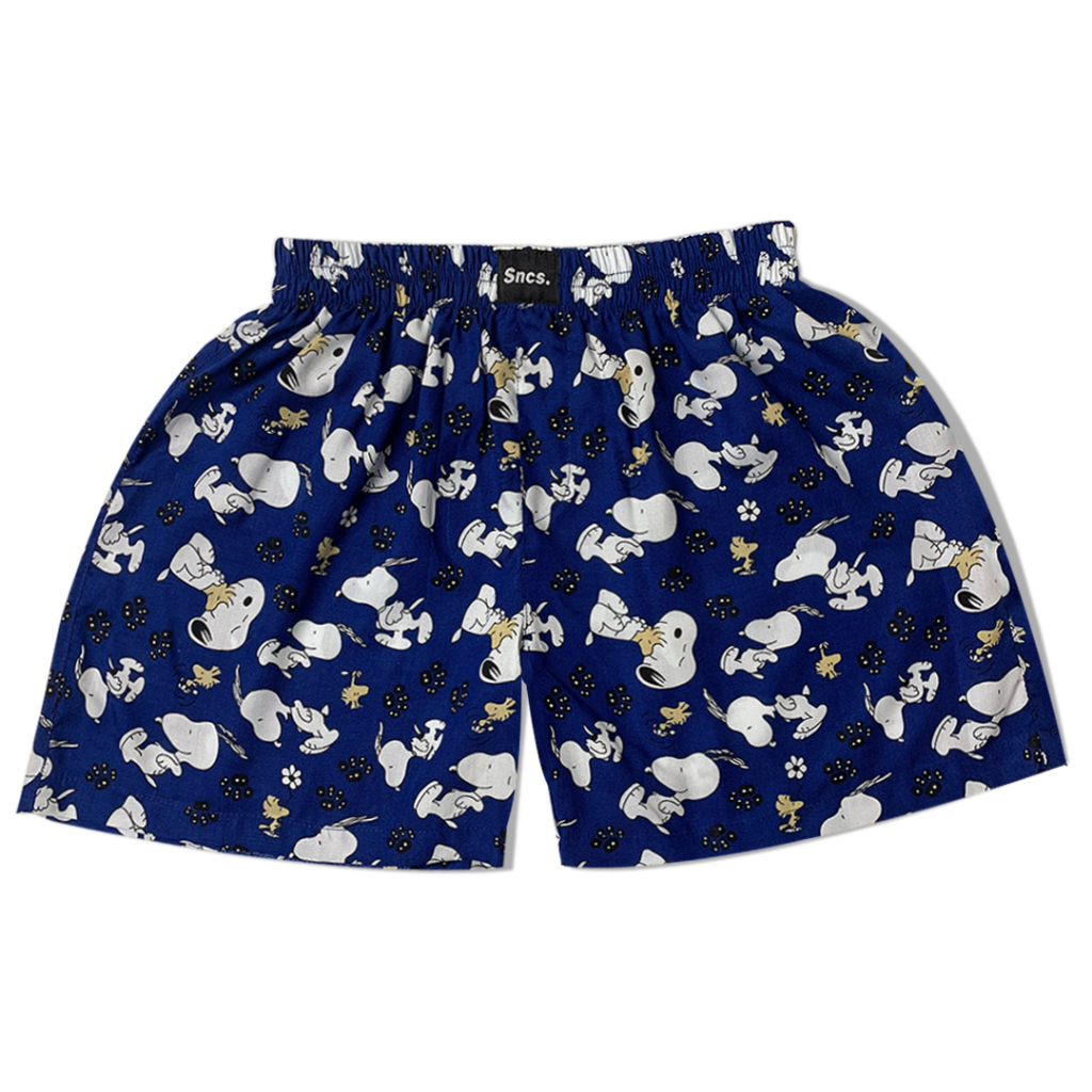 Jual Boxer Pants | Snoopy | Navy | Snackingchoices | Shopee Indonesia