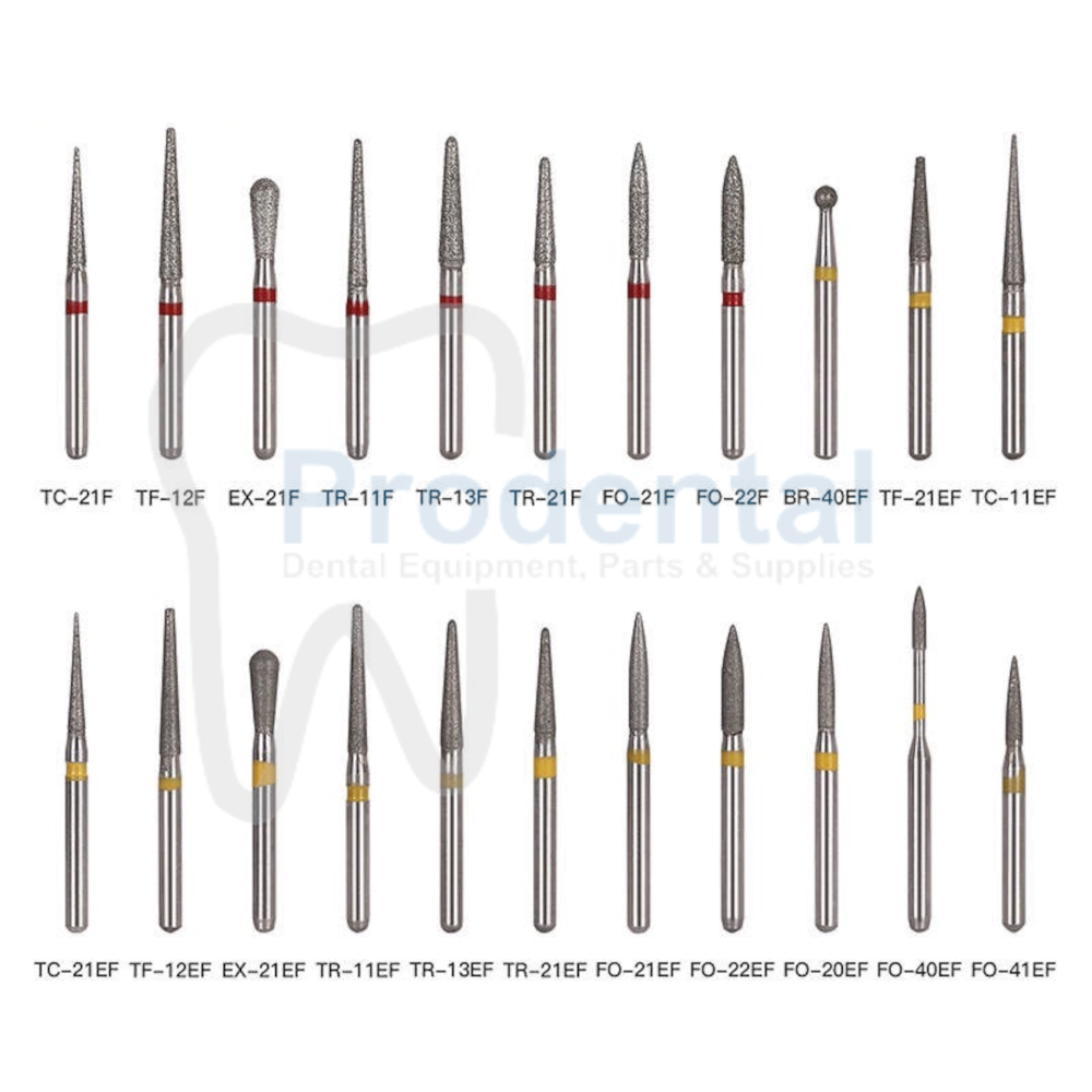 Jual Dental Diamond Bur Gigi High Speed Highspeed Pita Kuning Merah Pedo (BR-CD-CR-EX-FO-TC-TR ...